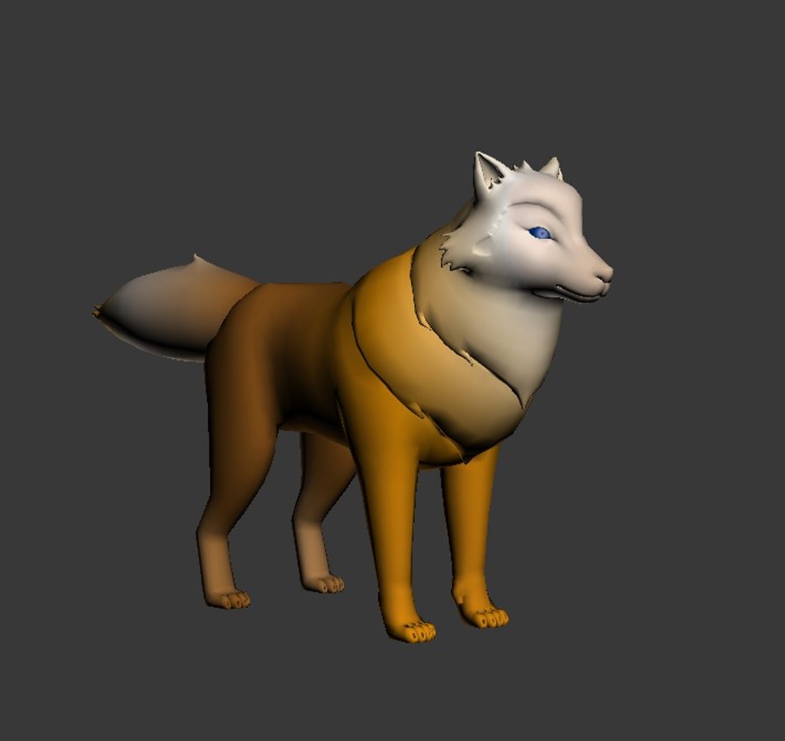 3D Cartoon Wolf Model - TurboSquid 1247042