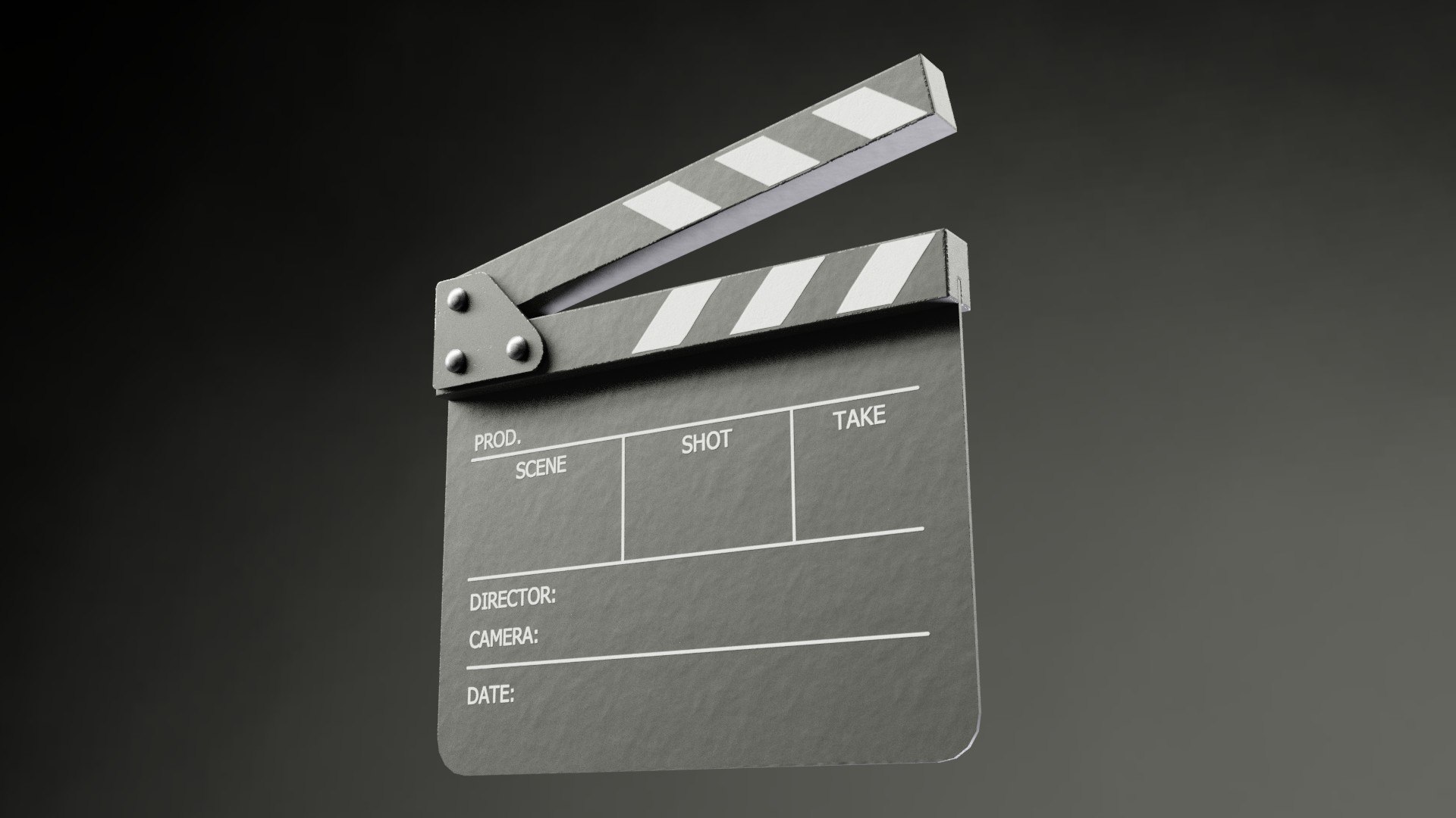 Clapperboard Clapper Board Model - TurboSquid 1218607