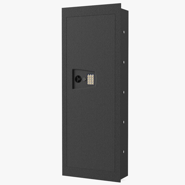Long Gun Wall Safe with Electronic Lock 3D model - TurboSquid 1886766