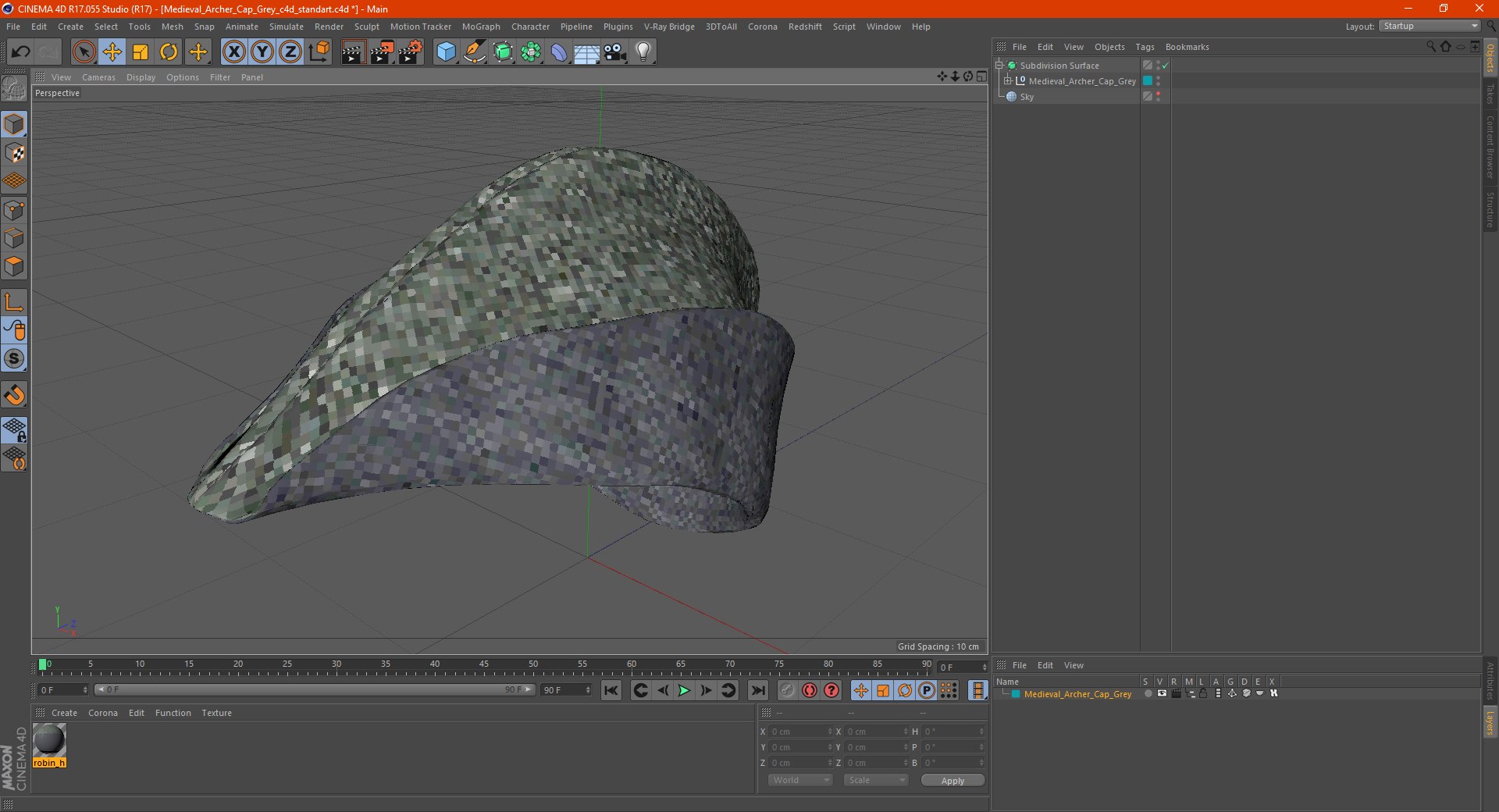Medieval Archer Cap Grey 3D Model - TurboSquid 1587823