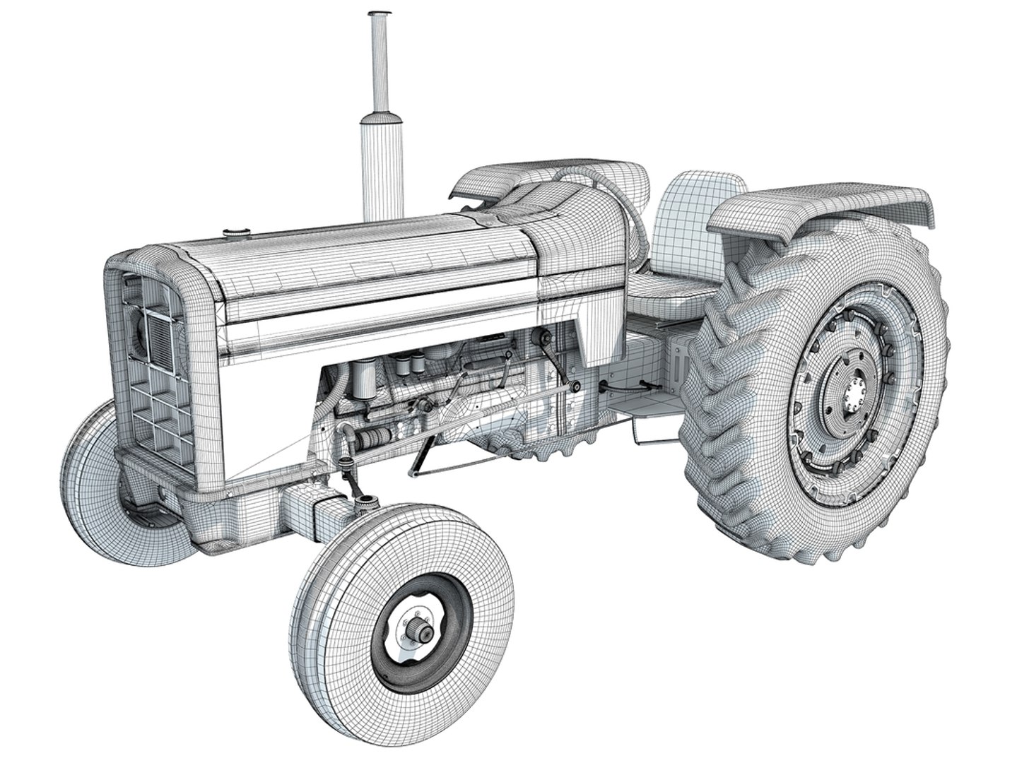 Old Vintage Farm Tractors 3D Model - TurboSquid 1875330