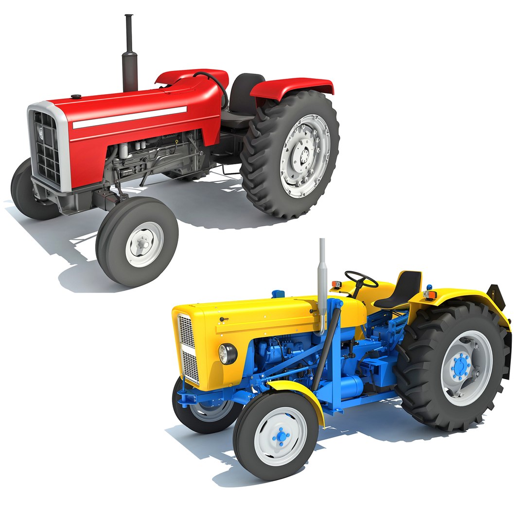 Old Vintage Farm Tractors 3D Model - TurboSquid 1875330