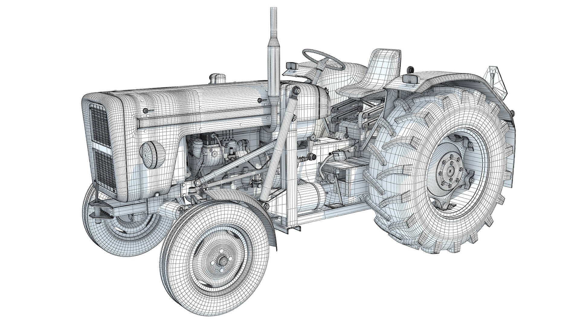 Old Vintage Farm Tractors 3D Model - TurboSquid 1875330