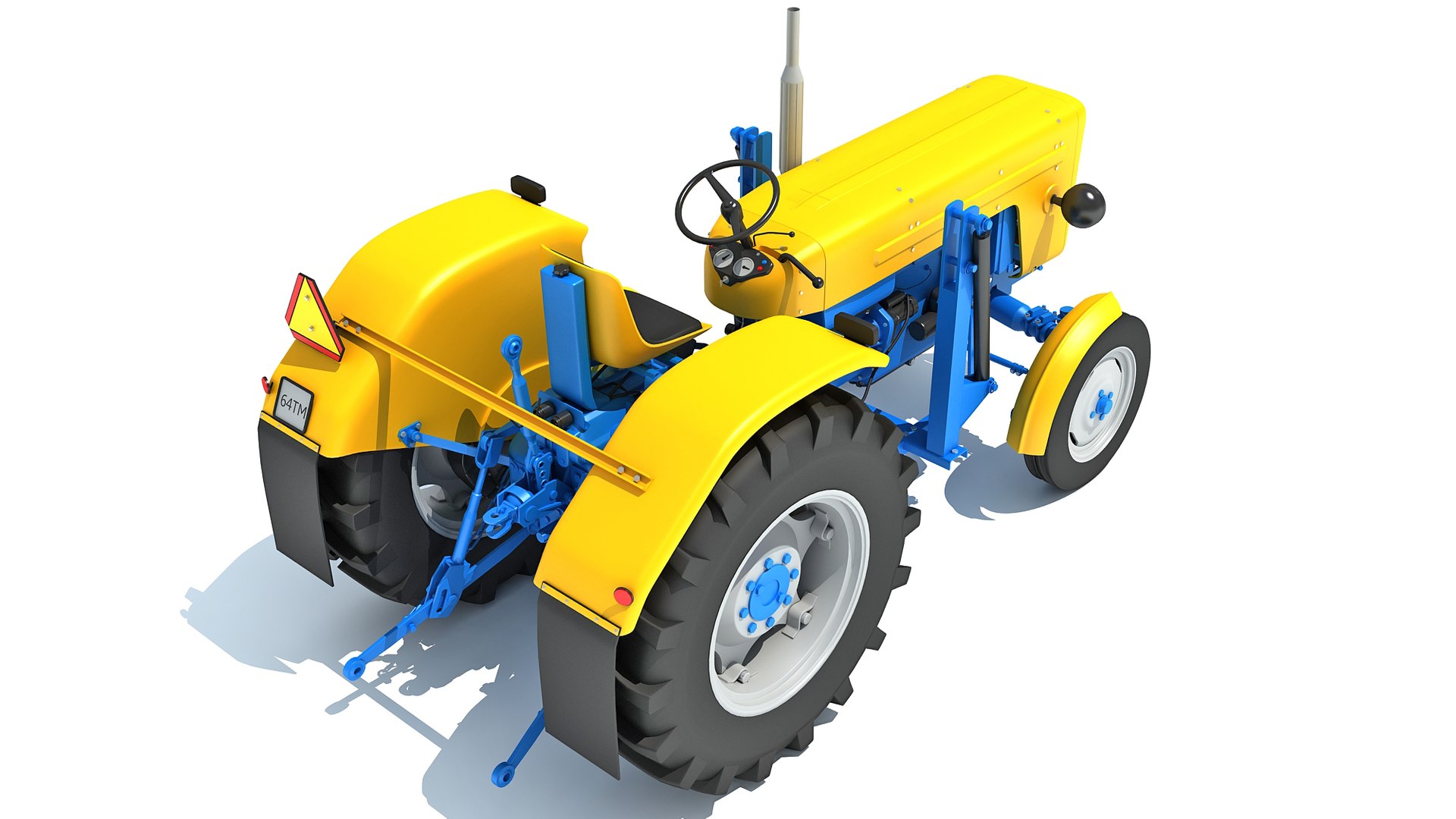 Old Vintage Farm Tractors 3D Model - TurboSquid 1875330