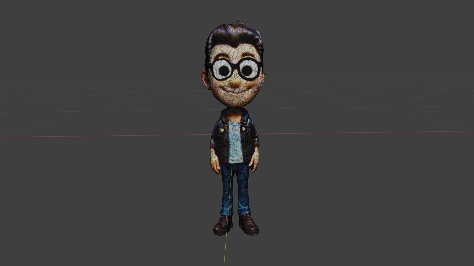 3D Cartoon Boy With Glasses - TurboSquid 2134156