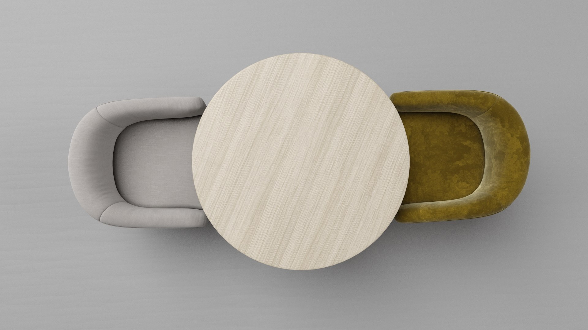 3D Model Modern Pomeroy Barrel Chair With Round Table - TurboSquid 2314217