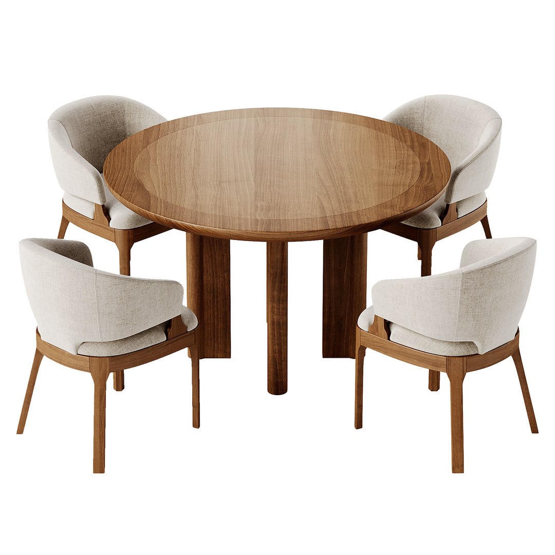 Custom Dining Set Model - TurboSquid 2356603