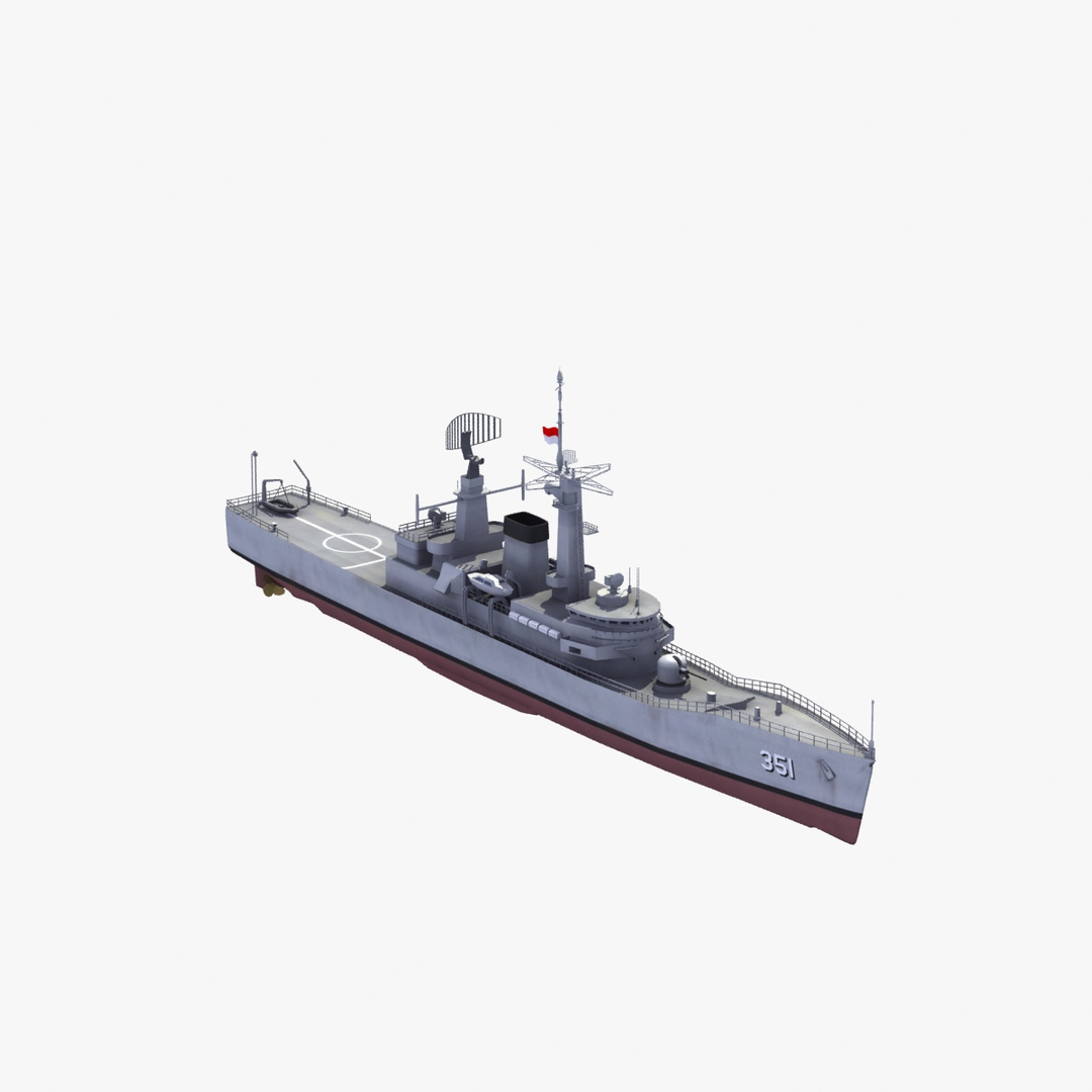 Van Speijk Class Frigate Ahmad Yani Class Frigate 3D Model $179 .max