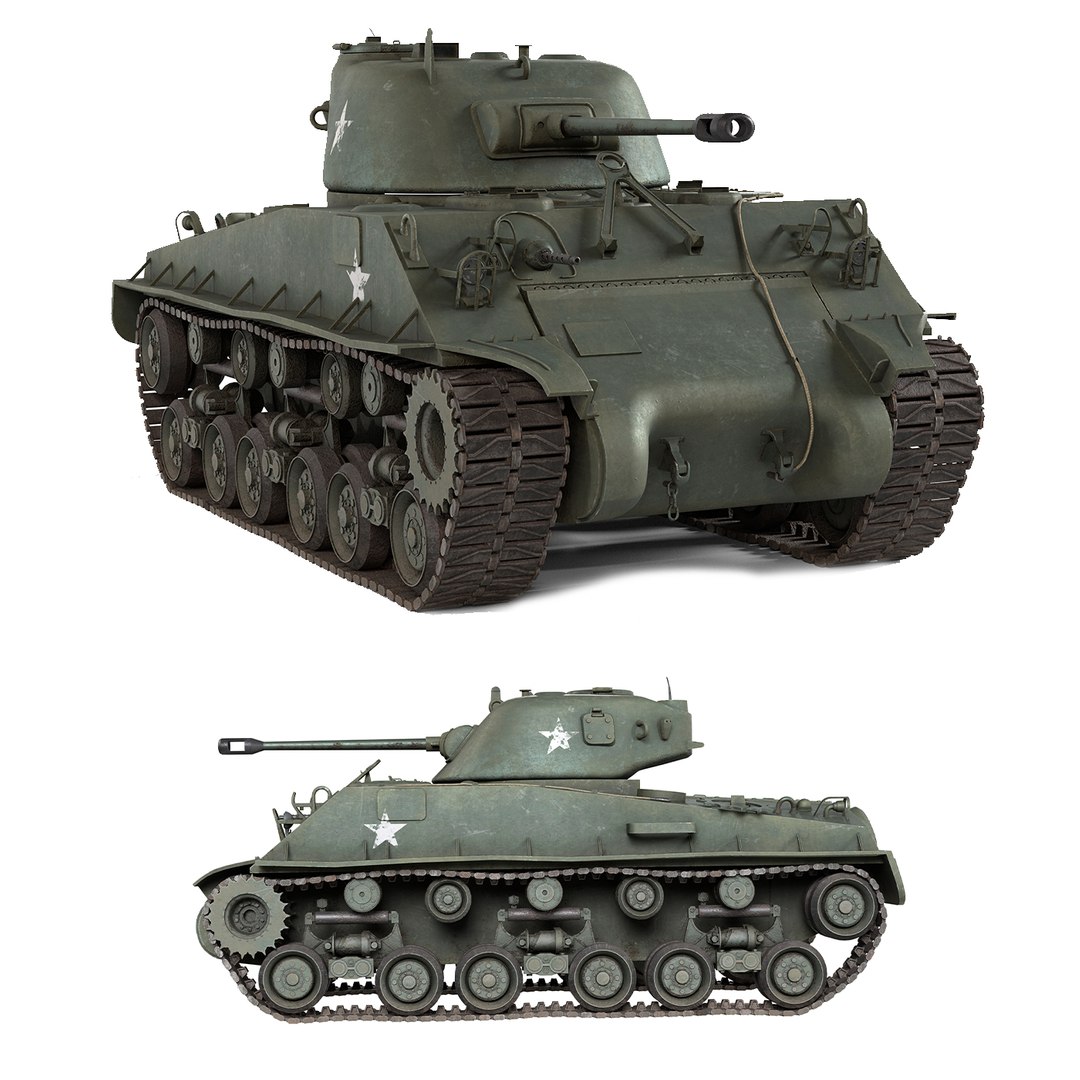 3D M4 Sherman Tank Model - TurboSquid 2273286