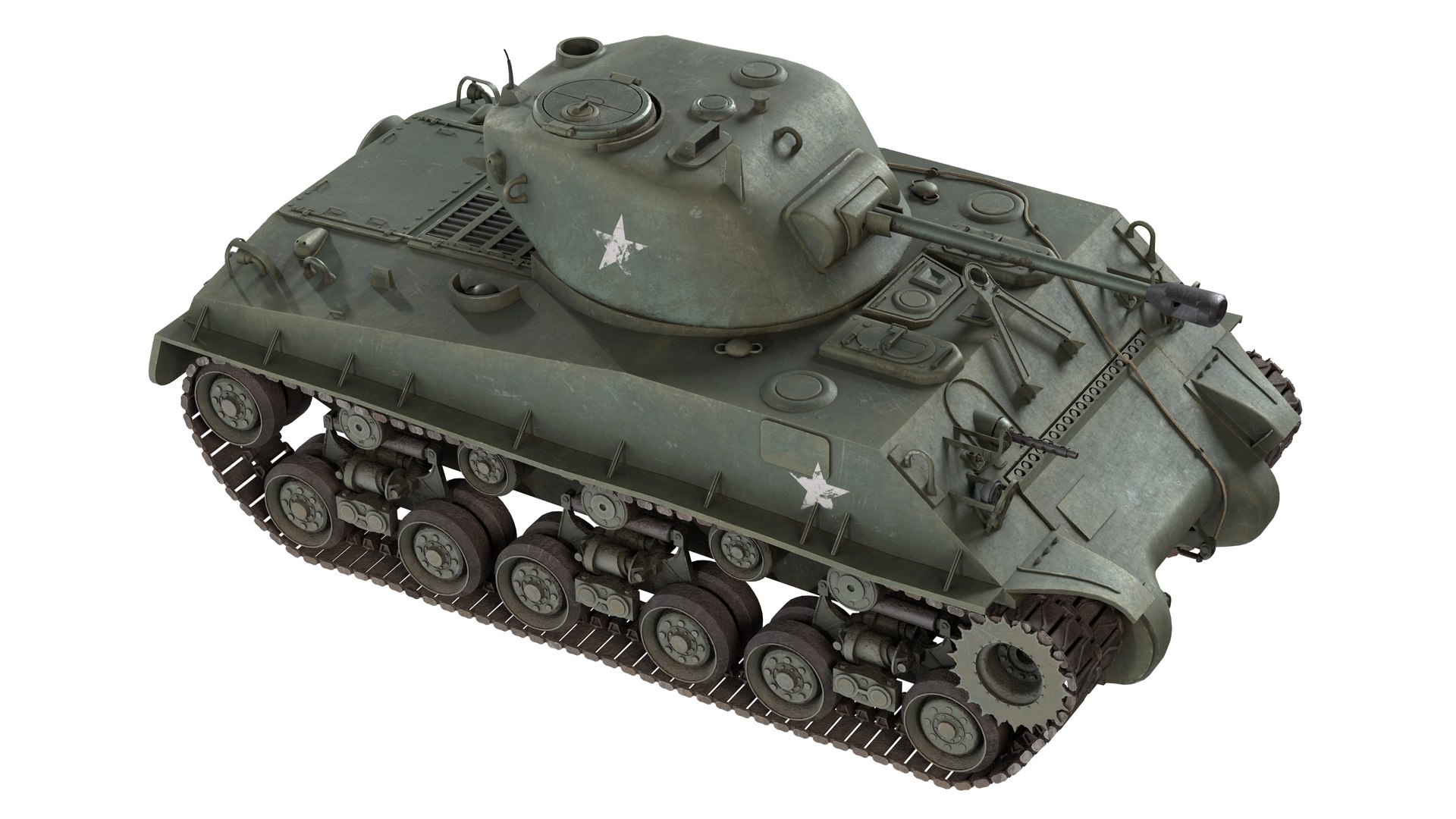 3D M4 Sherman Tank Model - TurboSquid 2273286