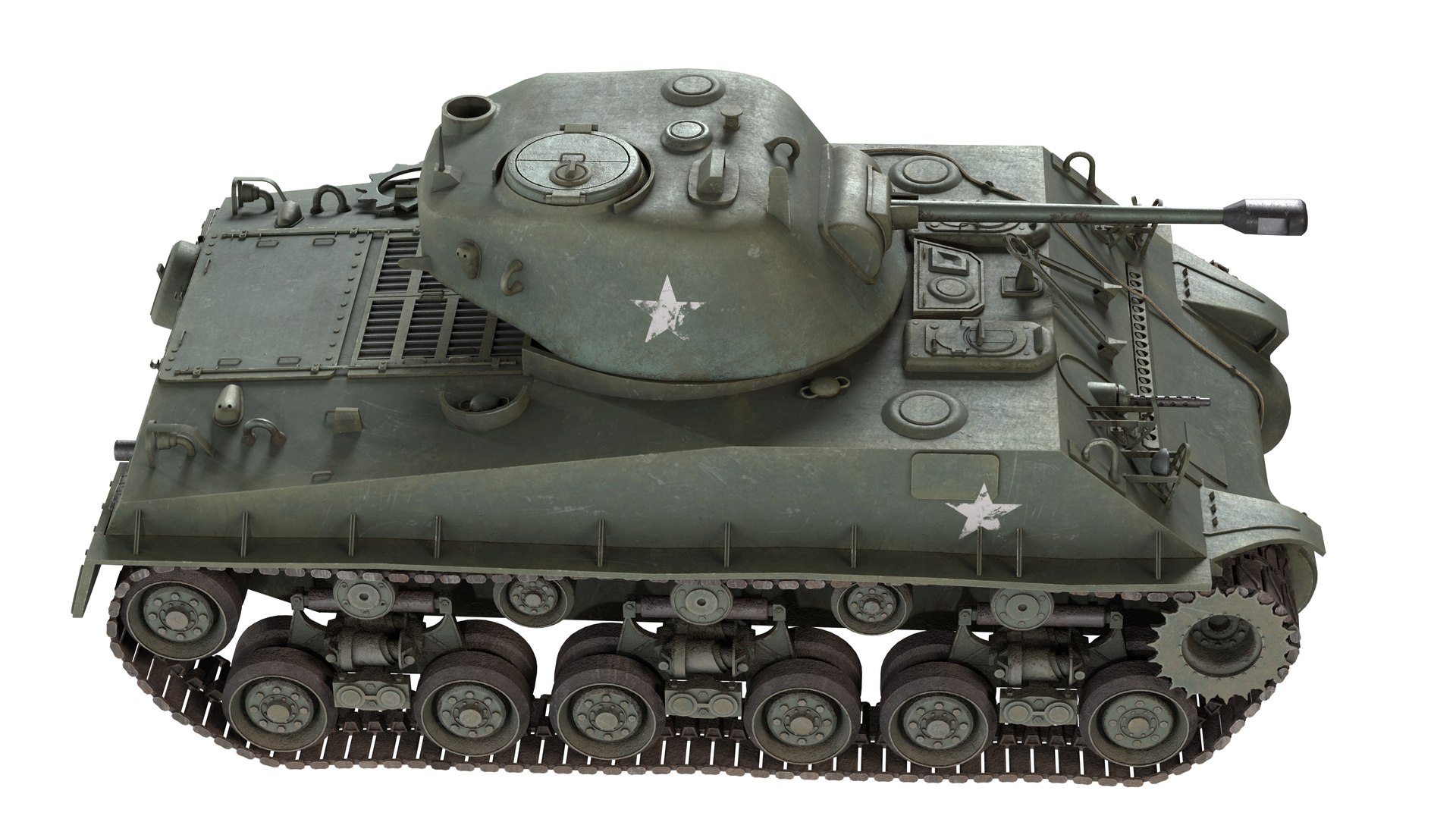 3D M4 Sherman Tank Model - TurboSquid 2273286