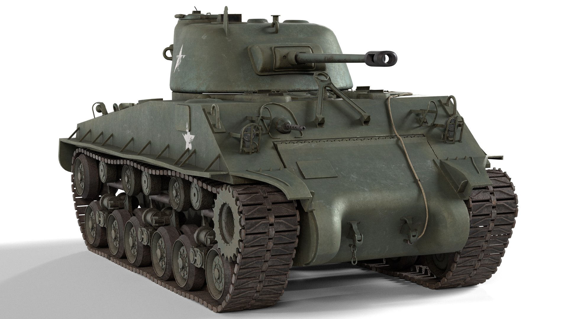 3D M4 Sherman Tank Model - TurboSquid 2273286
