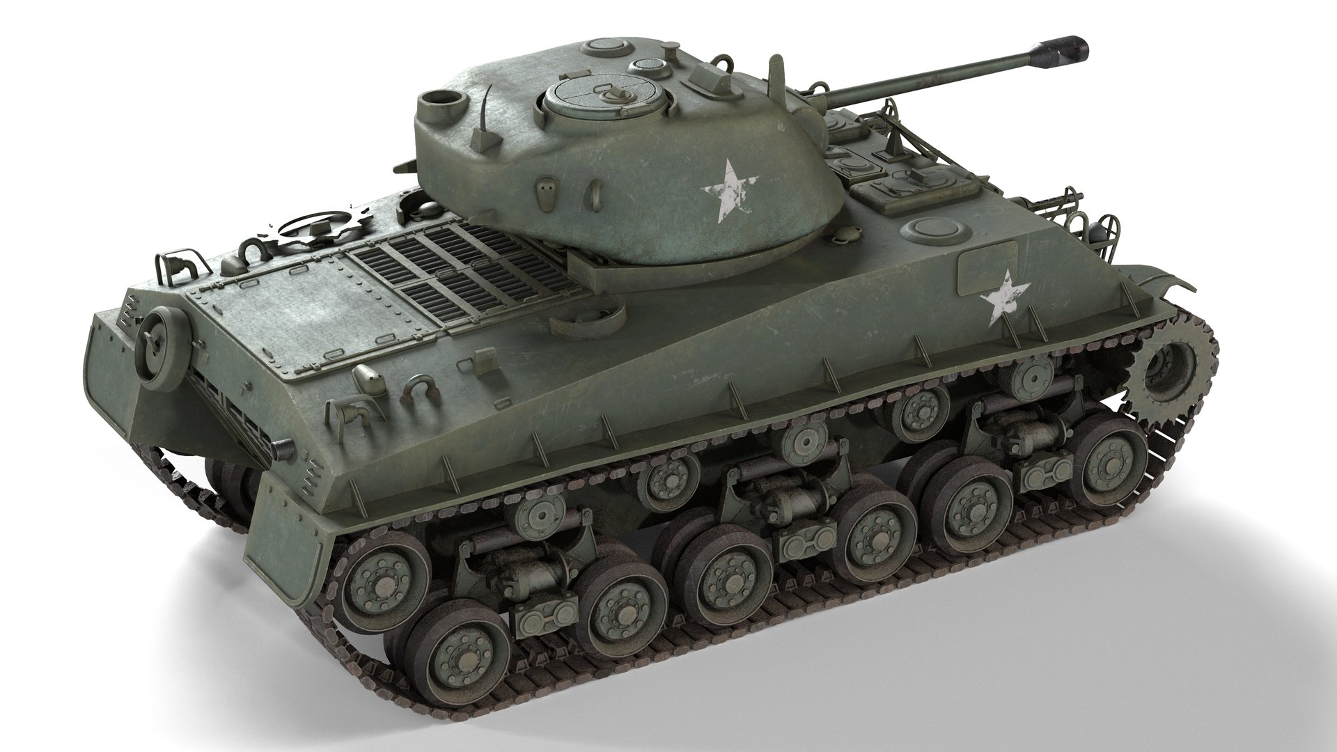 3D M4 Sherman Tank Model - TurboSquid 2273286