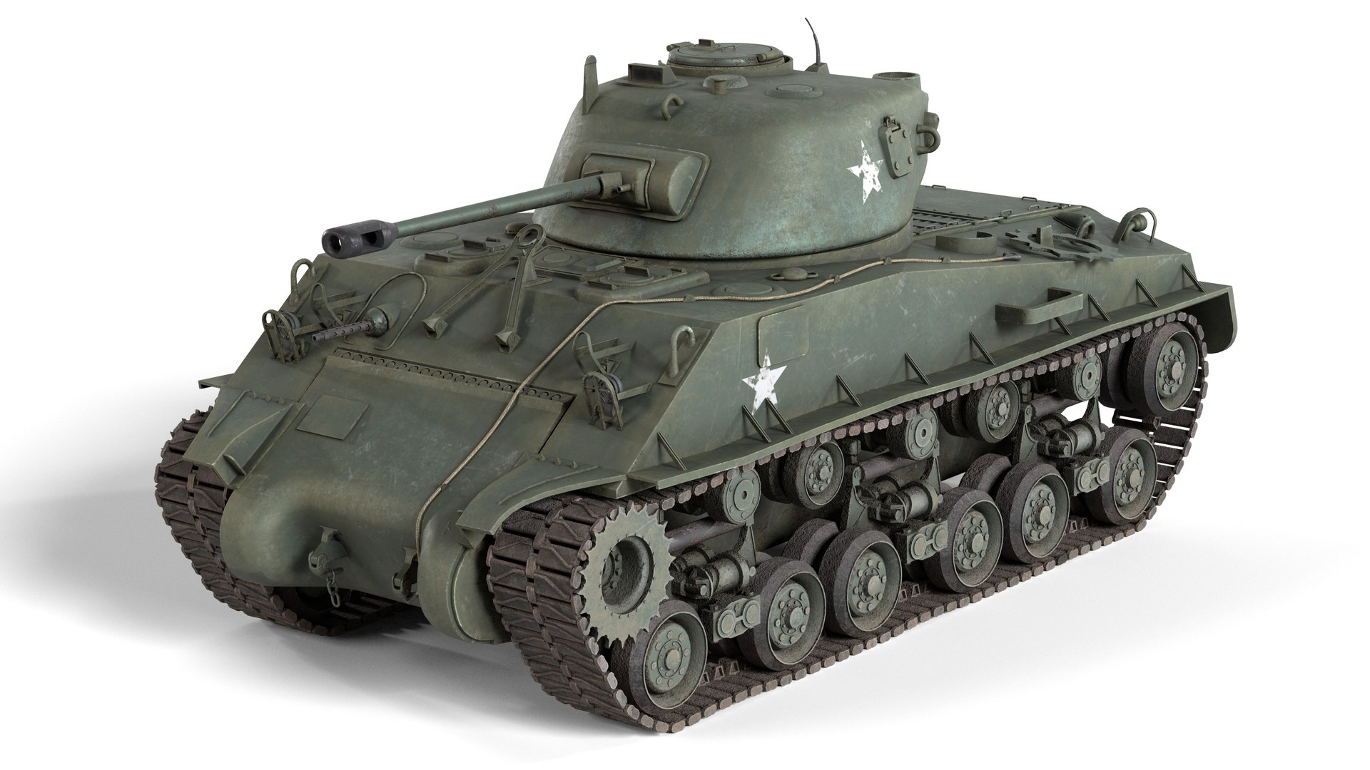 3D M4 Sherman Tank Model - TurboSquid 2273286
