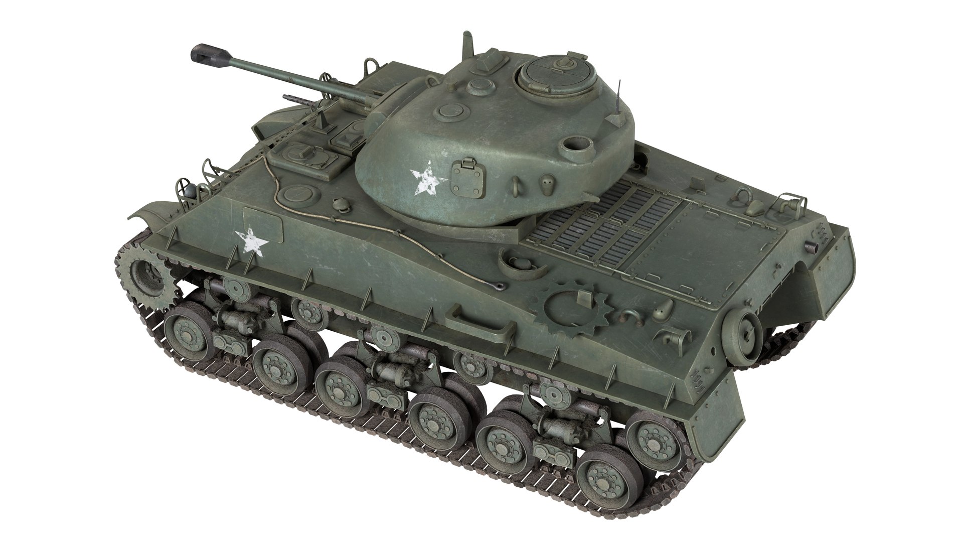 3D M4 Sherman Tank Model - TurboSquid 2273286