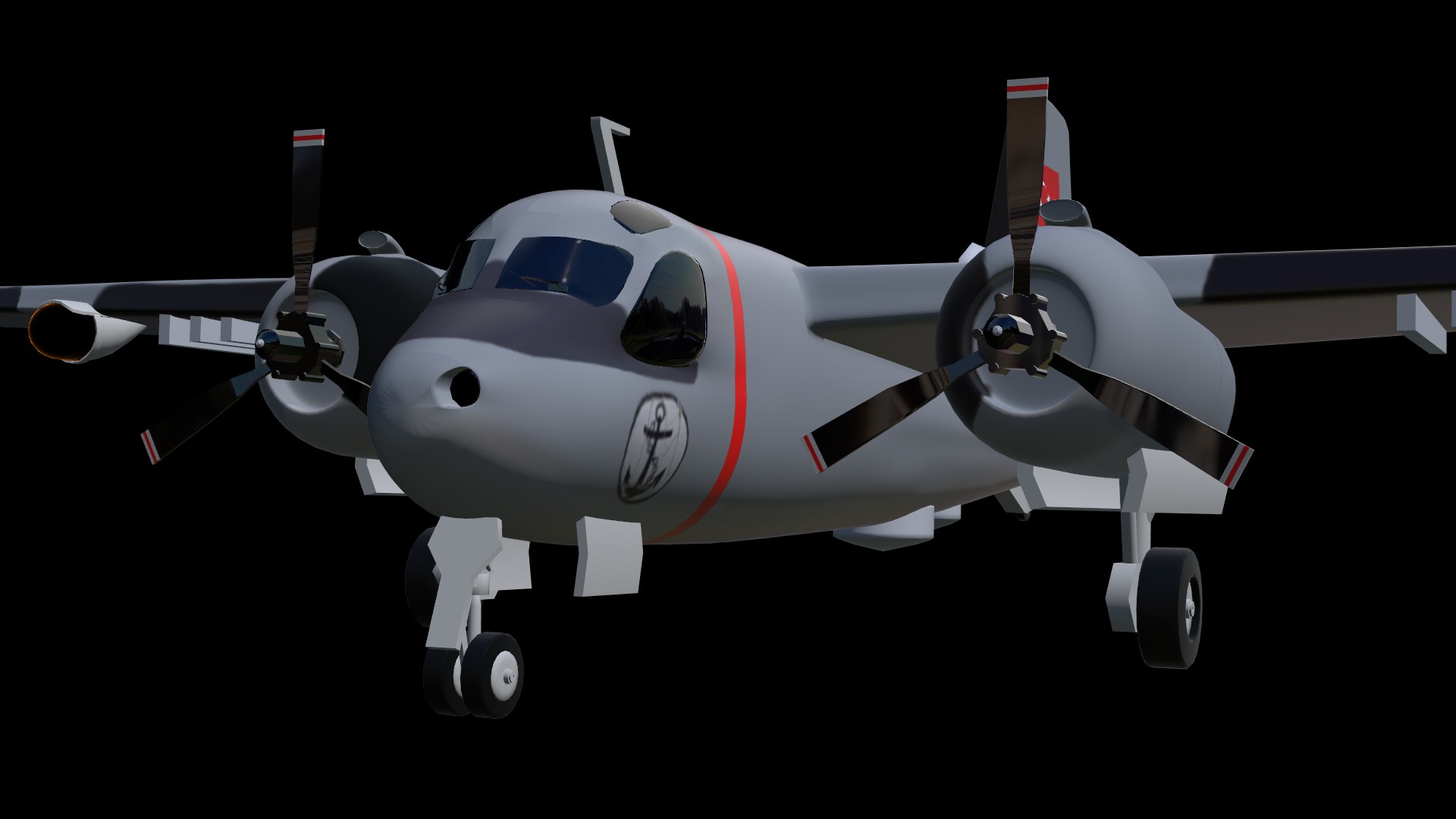 3d Grumman Tracker Model