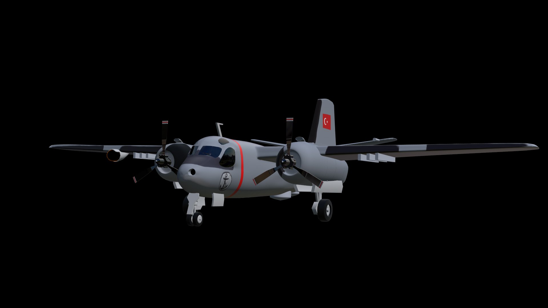 3d Grumman Tracker Model