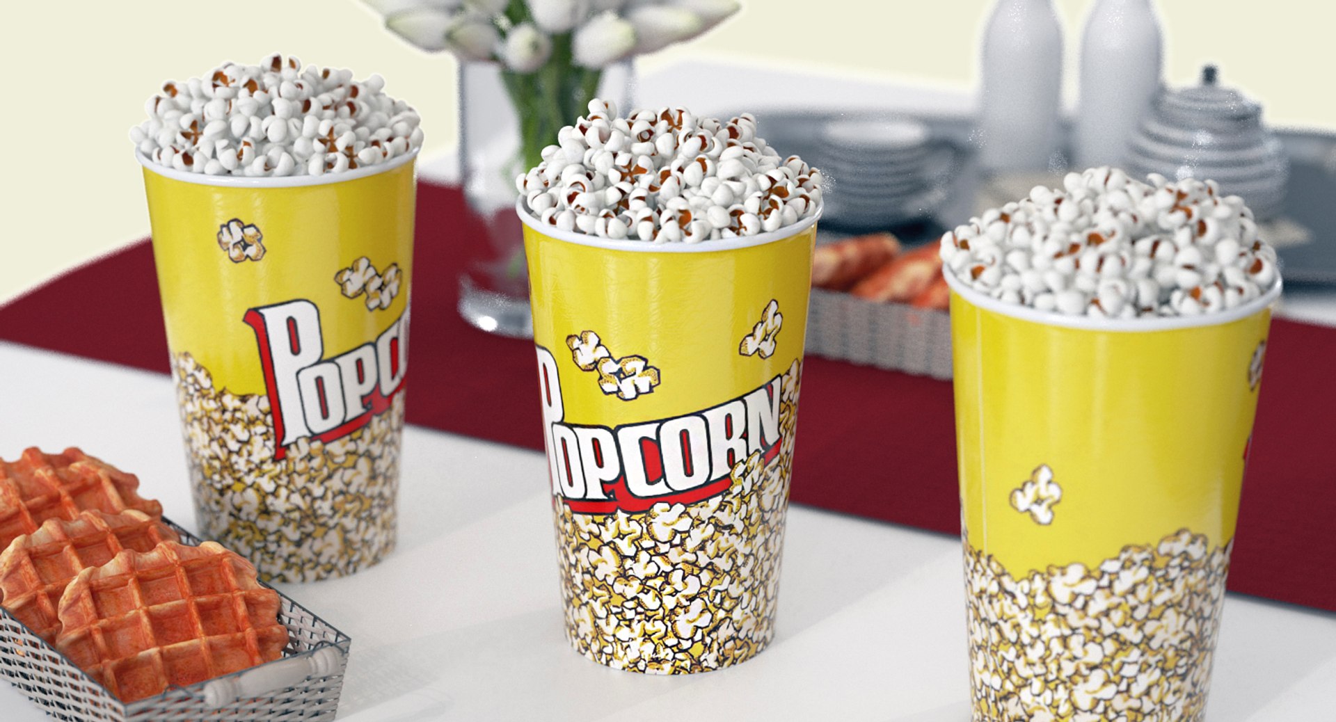 3D Model Popcorn Containers - TurboSquid 1418859
