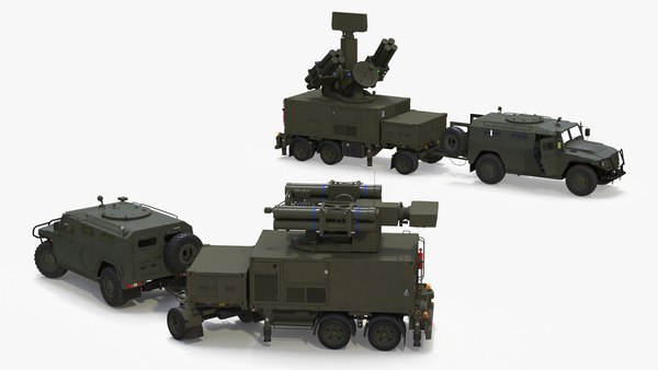 军用卡车与导弹系统Crotale NG Rigged3D模型 - TurboSquid 2275031