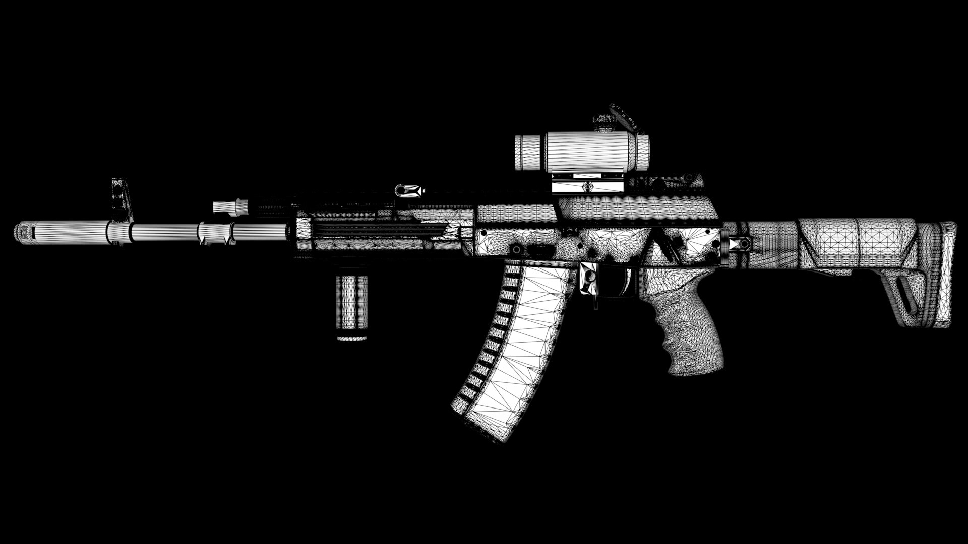 3D 4K TEXTURES REALISTIC AK12 model - TurboSquid 2019090