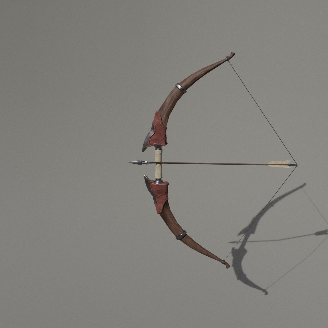 3D low-poly bow - TurboSquid 1425535