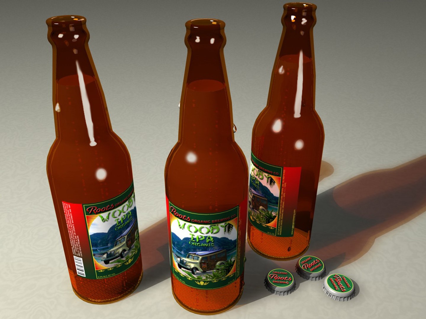 3d Beer Bottle Model