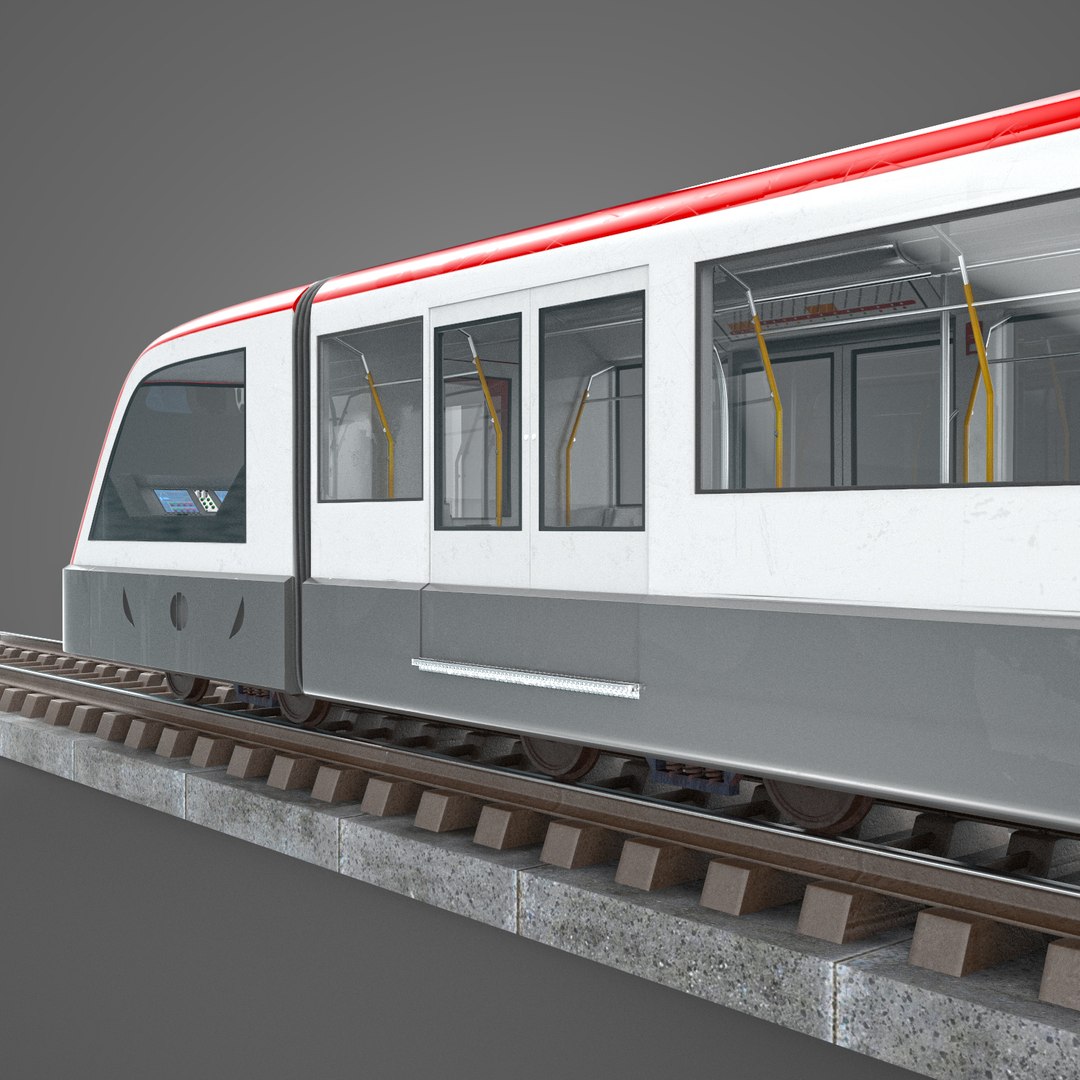 Modern Subway Train 3d Model