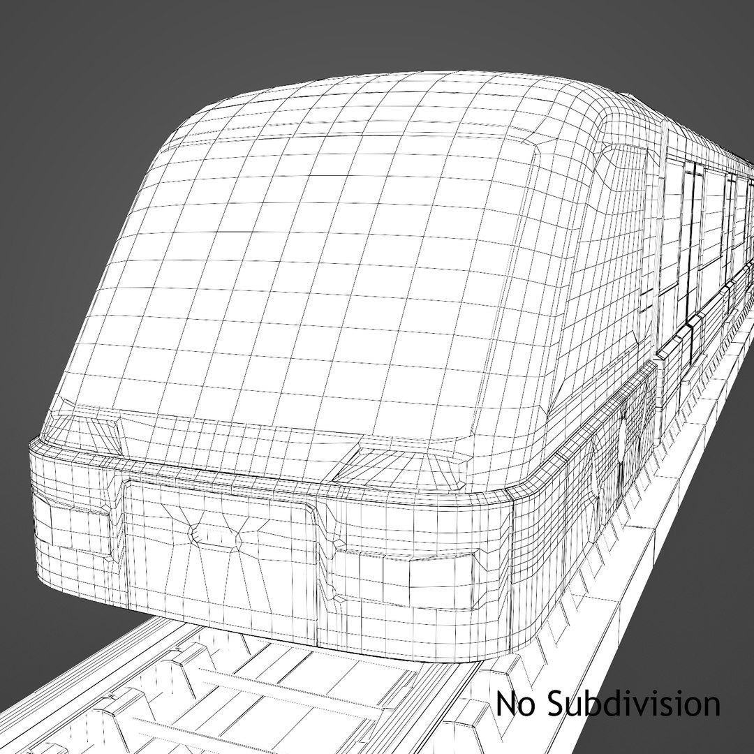 Modern Subway Train 3d Model