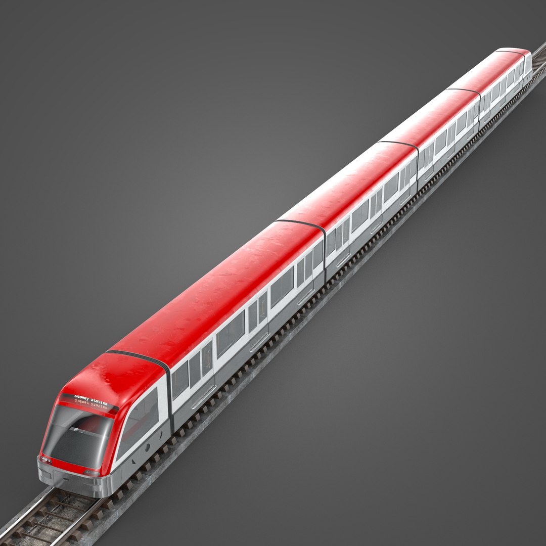 Modern Subway Train 3d Model