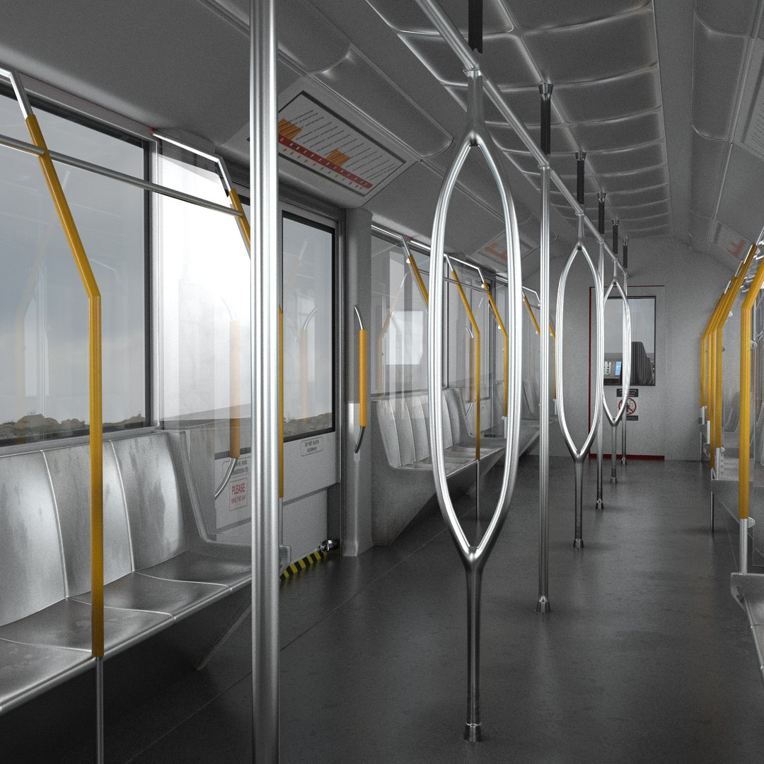 Modern Subway Train 3d Model