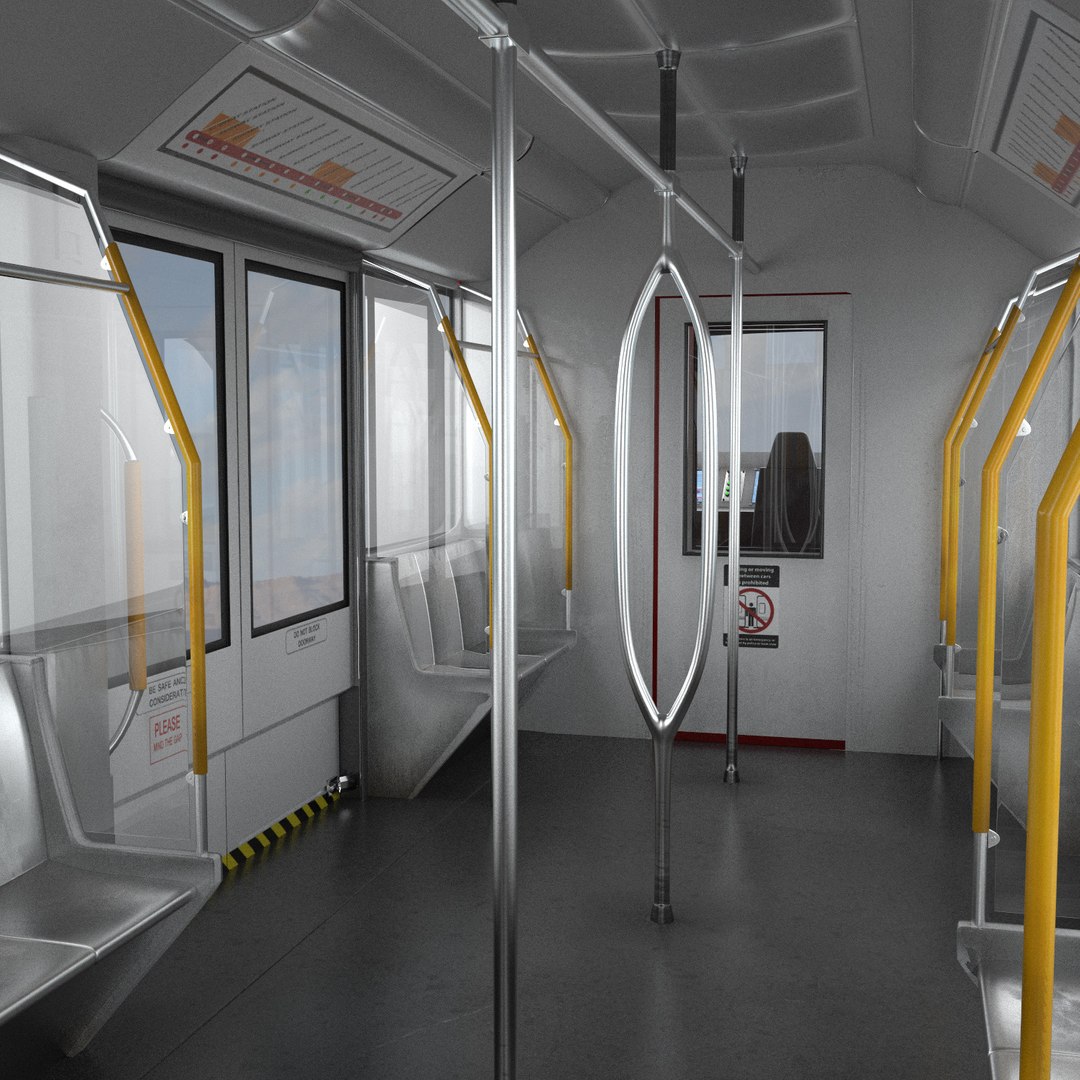 Modern Subway Train 3d Model