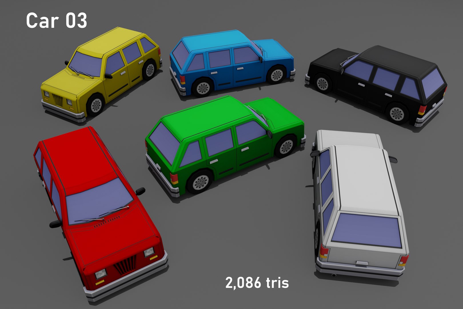 Low Poly Stylized Vehicle Pack 01 Model - TurboSquid 1992011