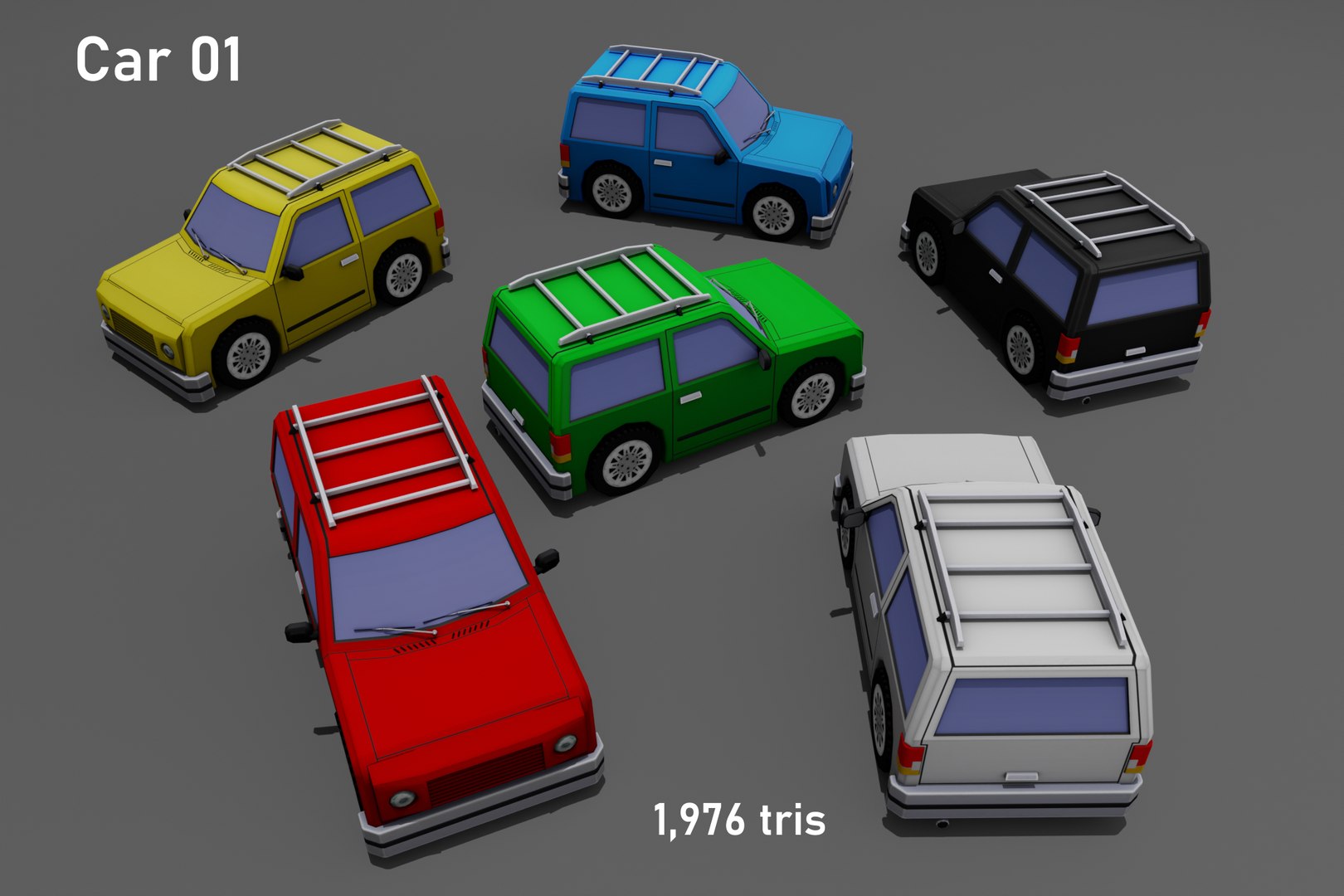 Low Poly Stylized Vehicle Pack 01 Model - TurboSquid 1992011