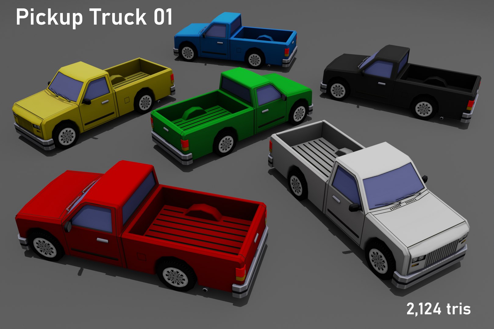 Low Poly Stylized Vehicle Pack 01 Model - TurboSquid 1992011