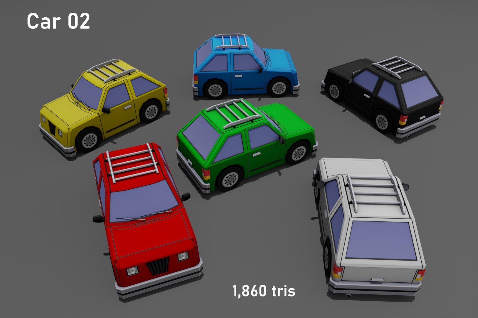 Low Poly Stylized Vehicle Pack 01 Model - TurboSquid 1992011