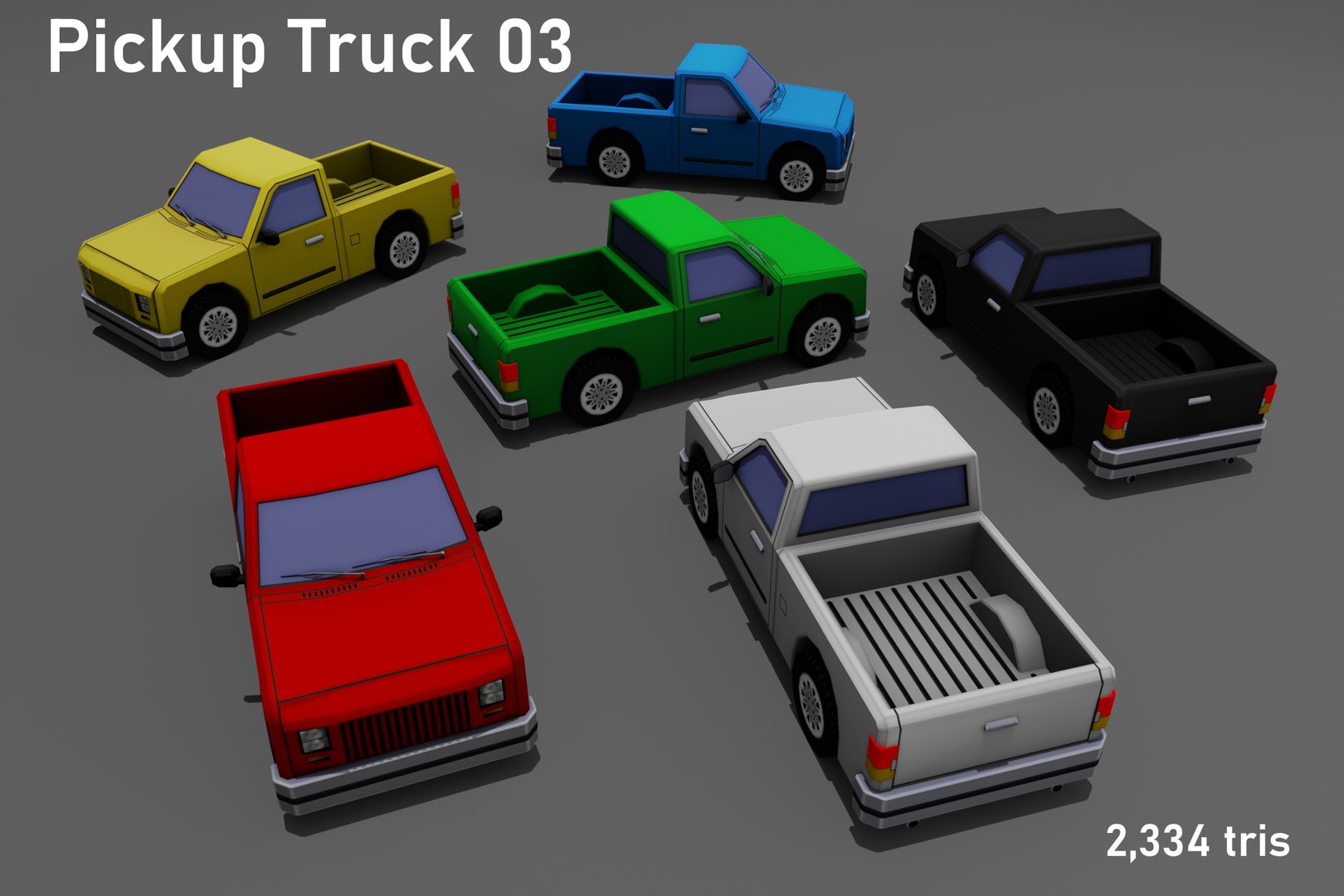 Low Poly Stylized Vehicle Pack 01 Model - TurboSquid 1992011