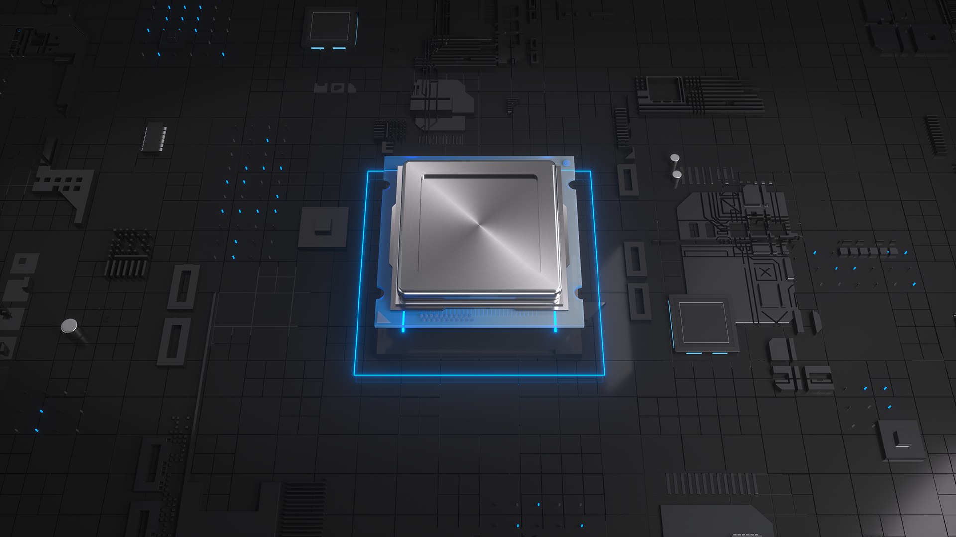 3D C4D Octane CPU Chip Core Capacitance Scifi Circuit Board 13 - TurboSquid 2141366