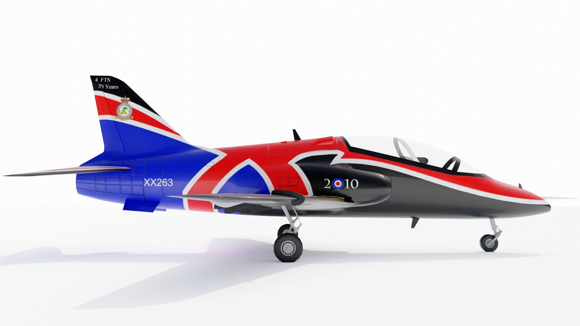 3dsmax British Hawk T1a Aircraft