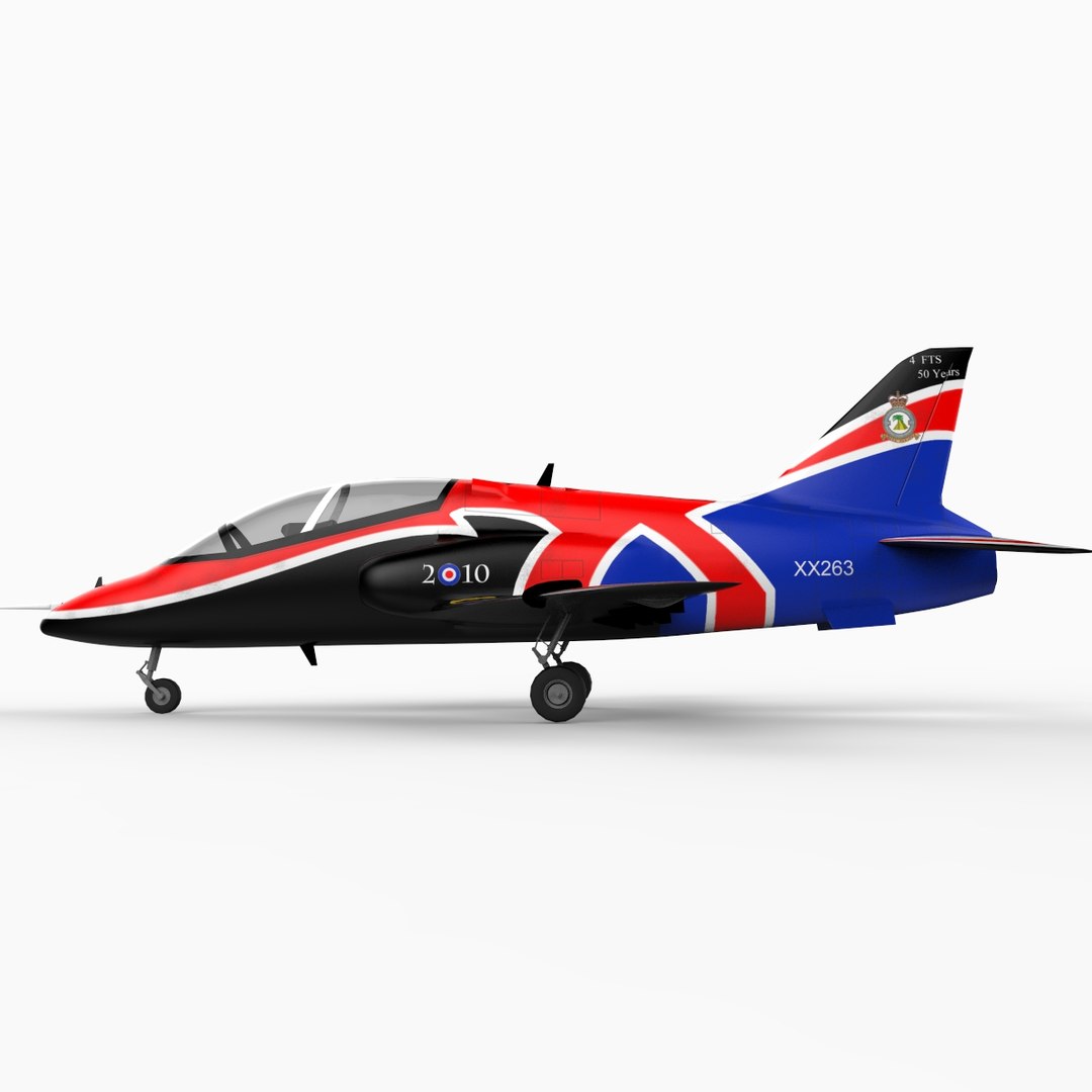 3dsmax british hawk t1a aircraft