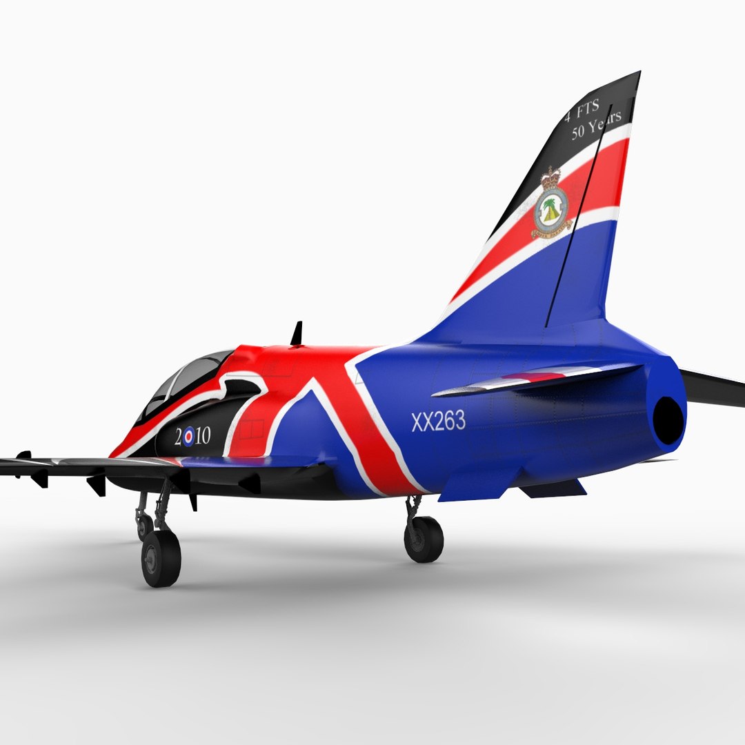 3dsmax British Hawk T1a Aircraft