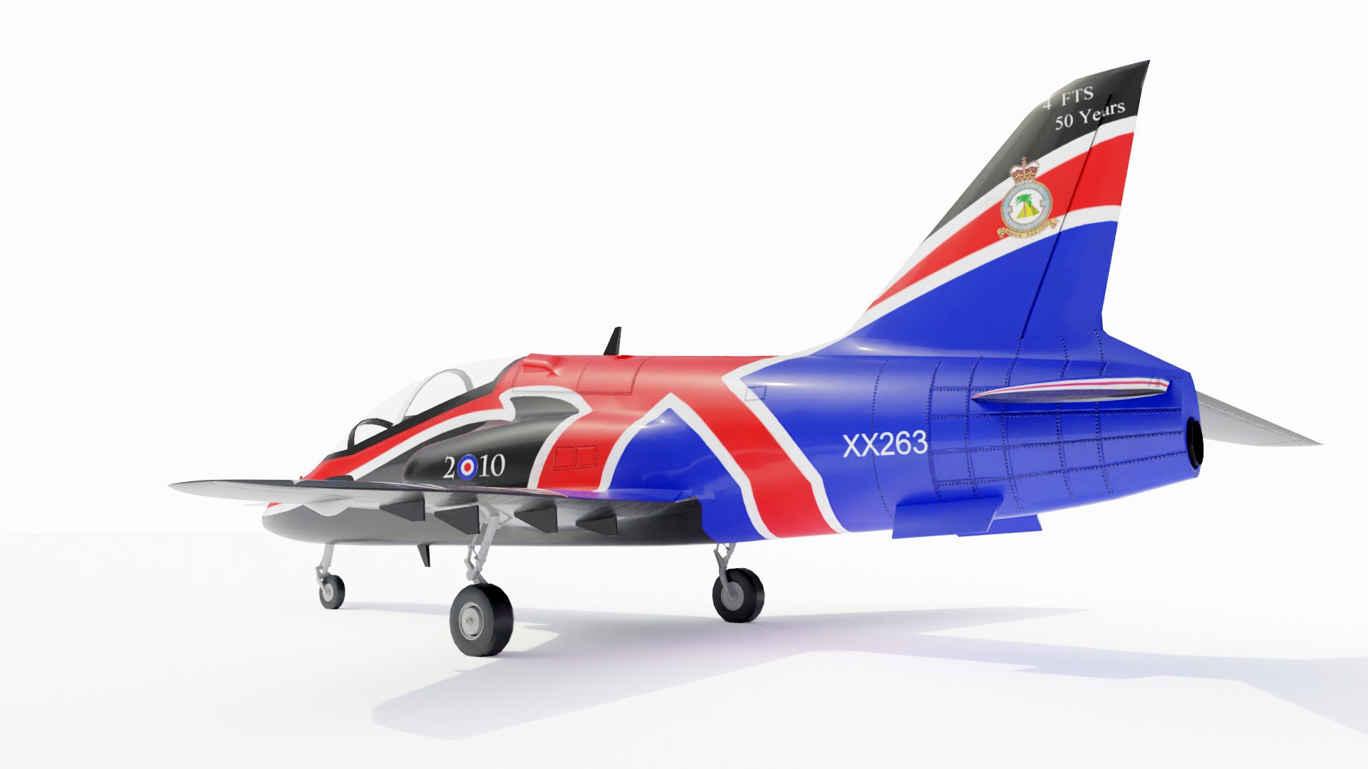 3dsmax British Hawk T1a Aircraft