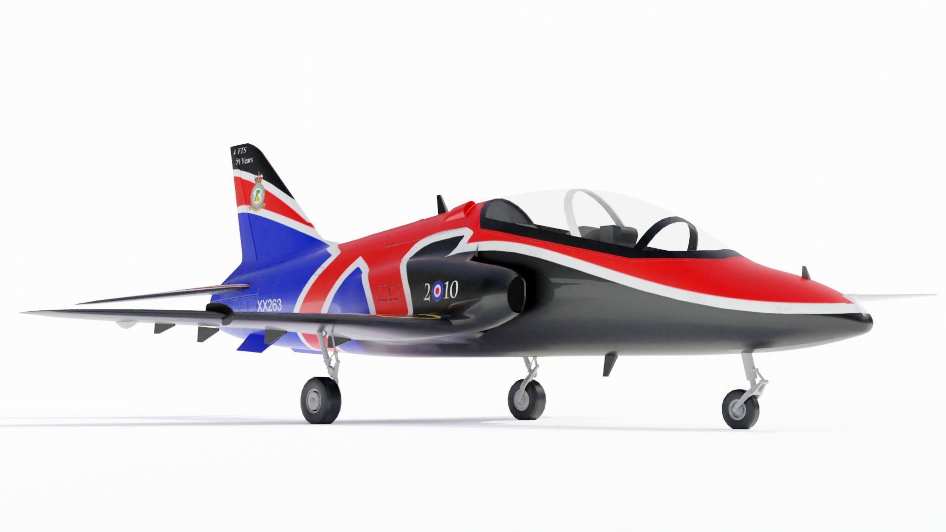 3dsmax British Hawk T1a Aircraft