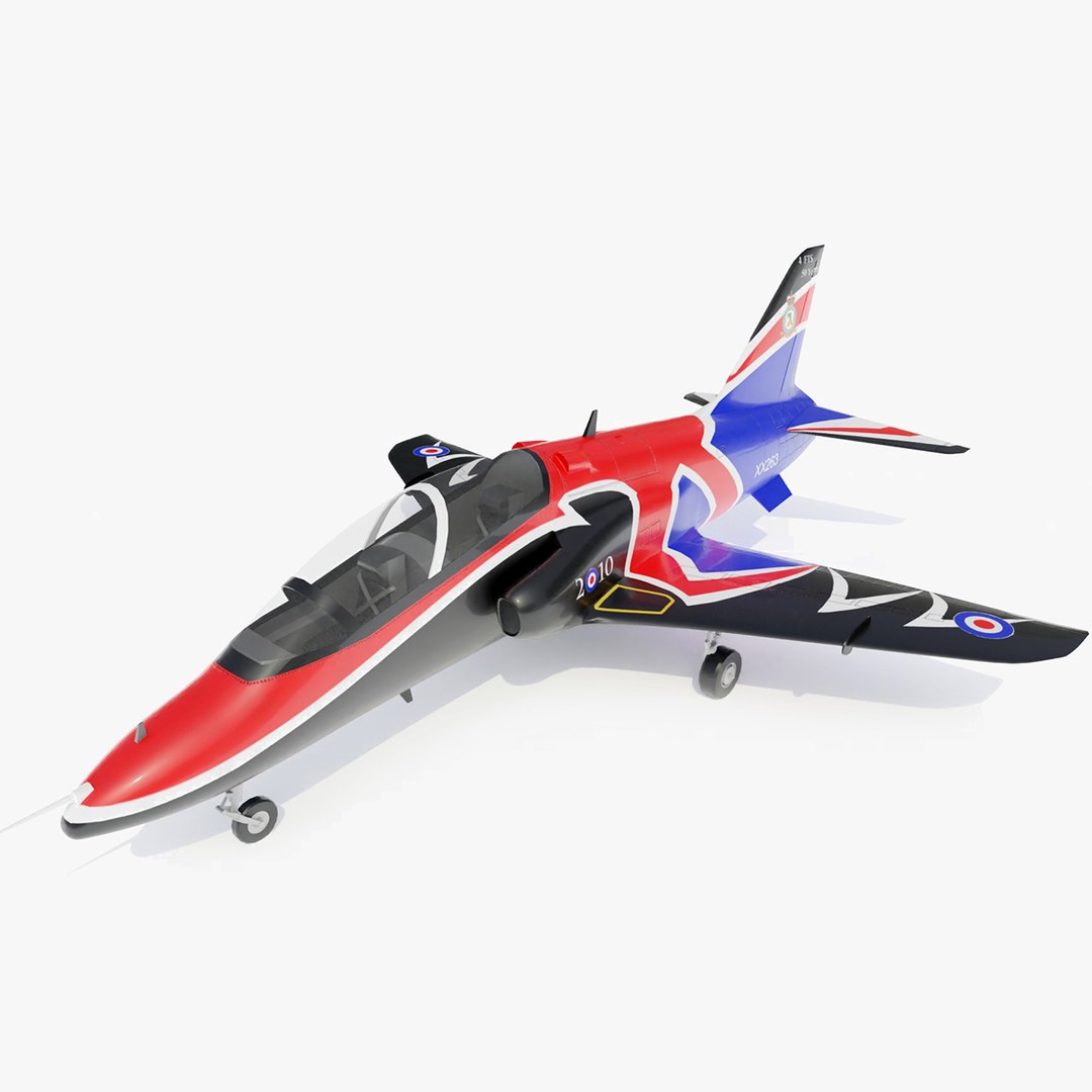 3dsmax British Hawk T1a Aircraft