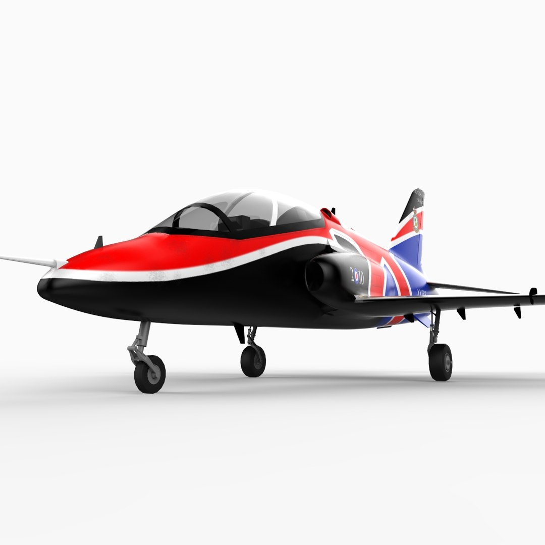 3dsmax british hawk t1a aircraft