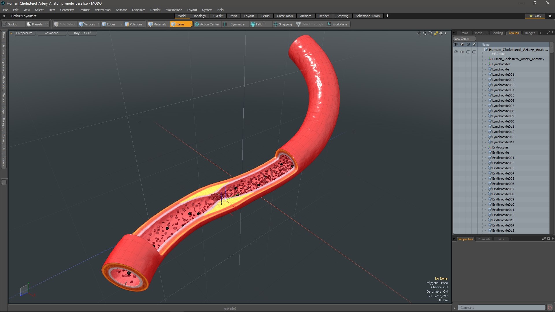 Human Cholesterol Artery Anatomy Model - TurboSquid 2330259