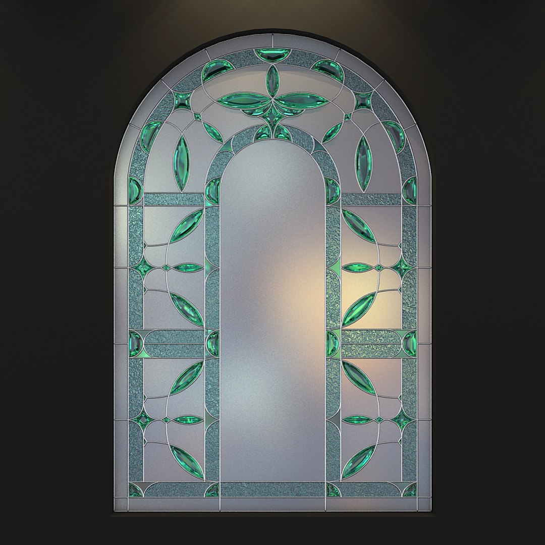 Stained-glass Arc 3 Frosted Glass 3d Model