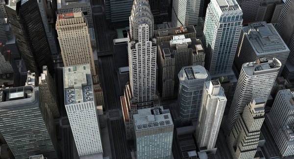 modelo 3d Bloque del centro de Manhattan 2023 - TurboSquid 2101633