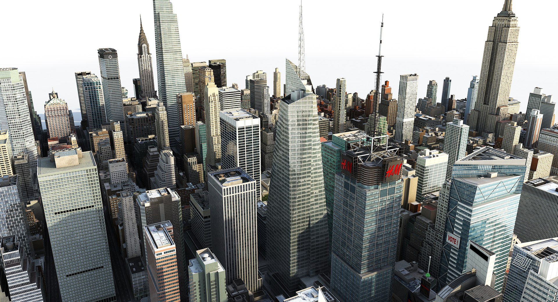 3D Manhattan Midtown Block 2023 Model - TurboSquid 2101633