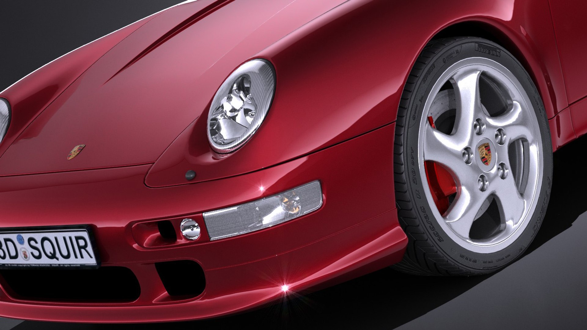 3d Porsche 911 993