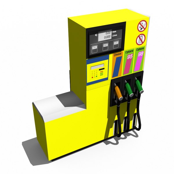 3d model gas pump
